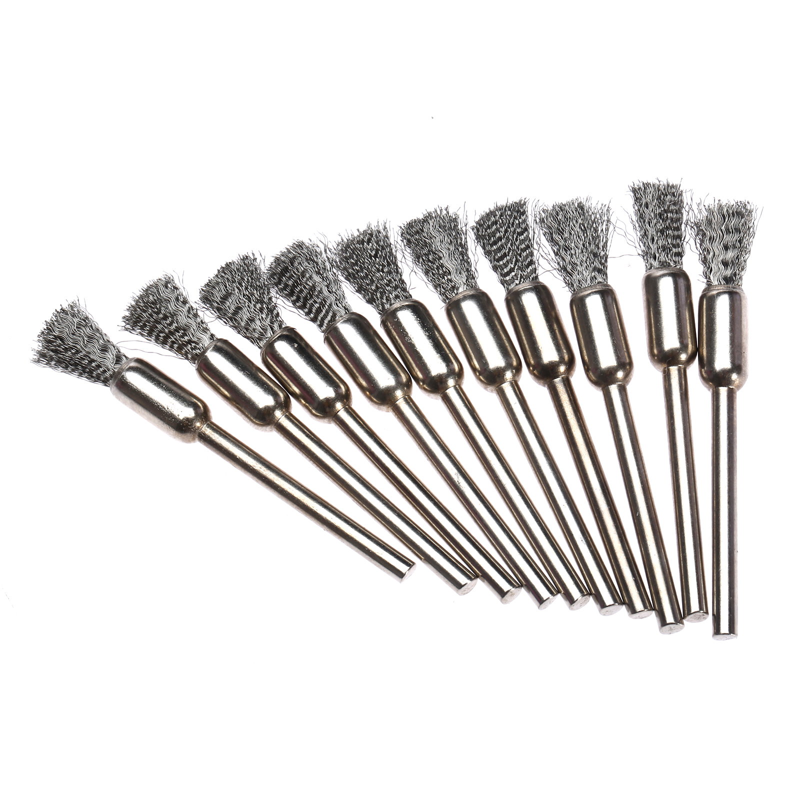 50x 6mm Wire Brushes Drill Mandrel Shanks Rust Polishing Buff Power ...