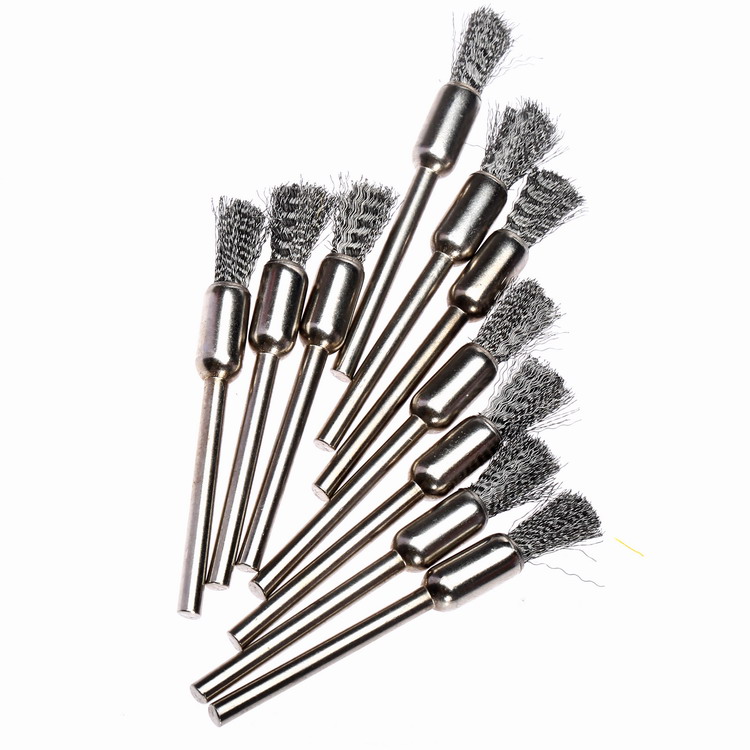 50x 6mm Wire Brushes Drill Mandrel Shanks Rust Polishing Buff Power ...